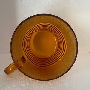 Duralex | Dining | 3 X Amber Glass Tea Cups Vintage Duralex France ...